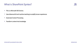 Advanced AI and Machine Learning with SharePoint Syntex | PPT