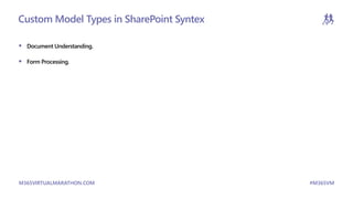 Advanced AI and Machine Learning with SharePoint Syntex | PPT