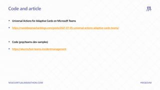 Universal Actions for Adaptive Cards on Microsoft Teams | PPTX