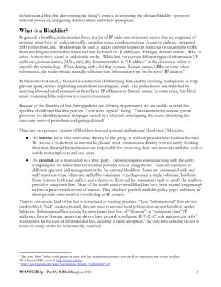 M³AAWG : Help – I’m On A Blocklist | PDF