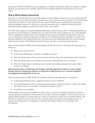 M³AAWG : Help – I’m On A Blocklist | PDF