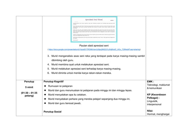 RPH PSV Tahun 6 Cetakan | PDF