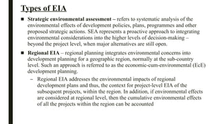 Environmental impact assessment (EIA) ppt | PPT