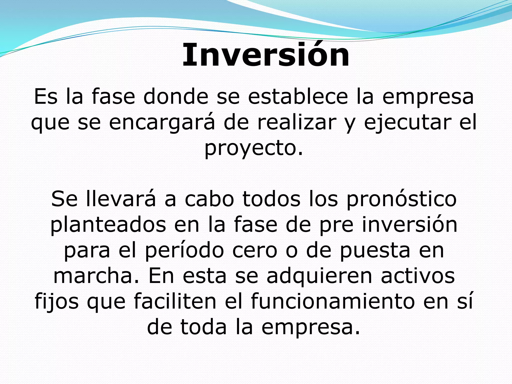 M3 fases de un proyecto de inversión | PPT