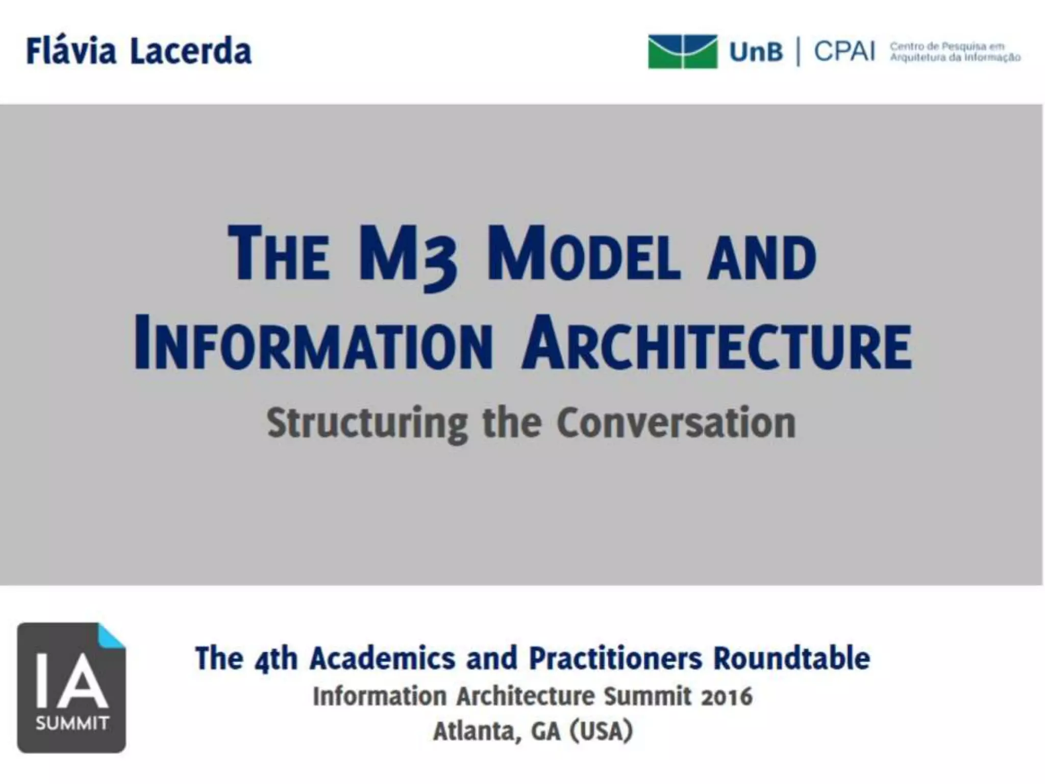 The M3 Model and Information Architecture | PPTX