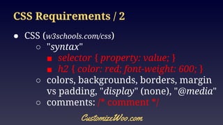 WooCommerce: Intro to CSS | PPT