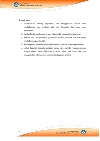 M3 kb1 teknologi perkantoran dan virtual office | PDF