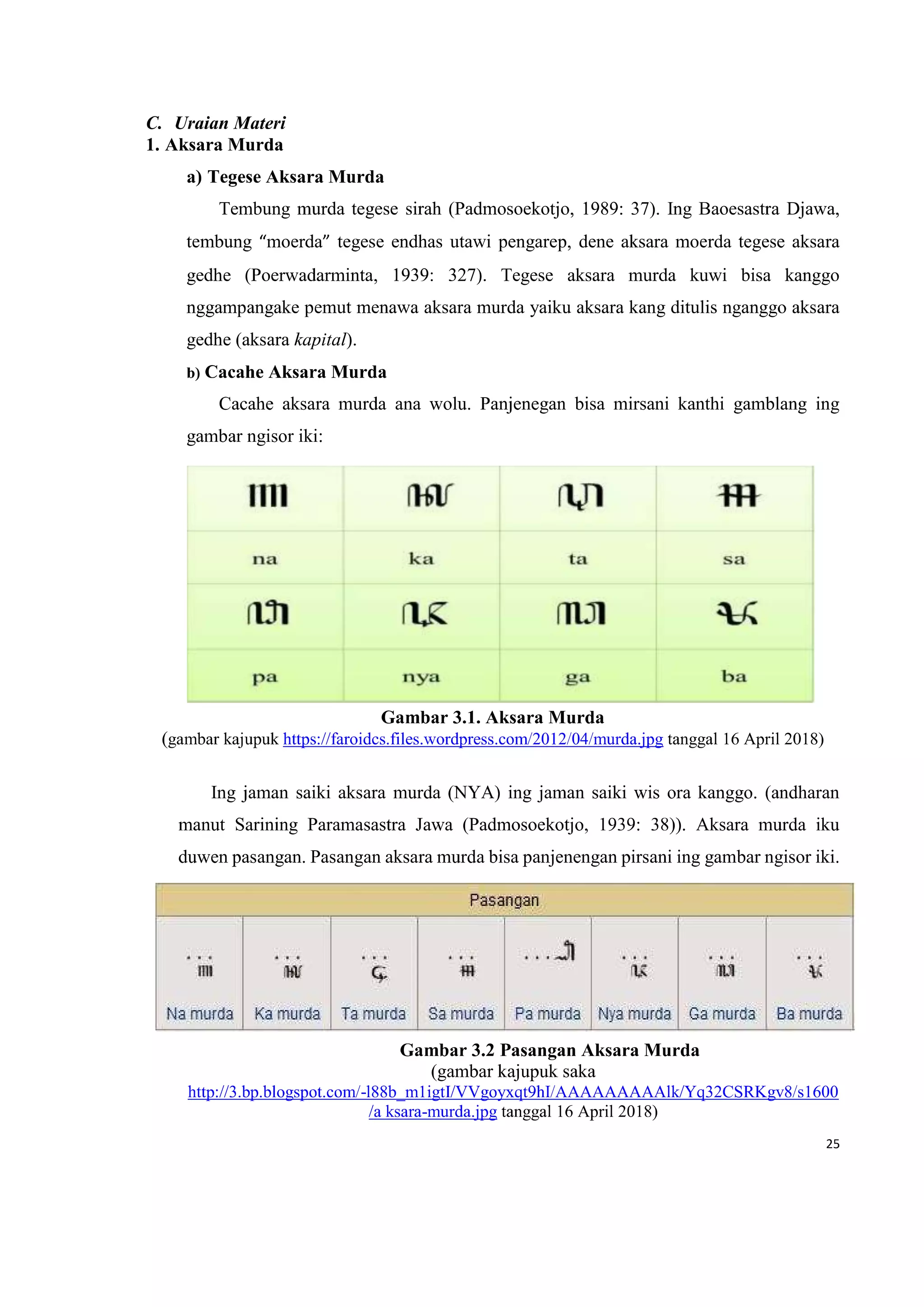 M3 kb 2 AKSARA MURDHA, AKSARA REKAN, LAN ANGKA JAWA | PDF | Free Download