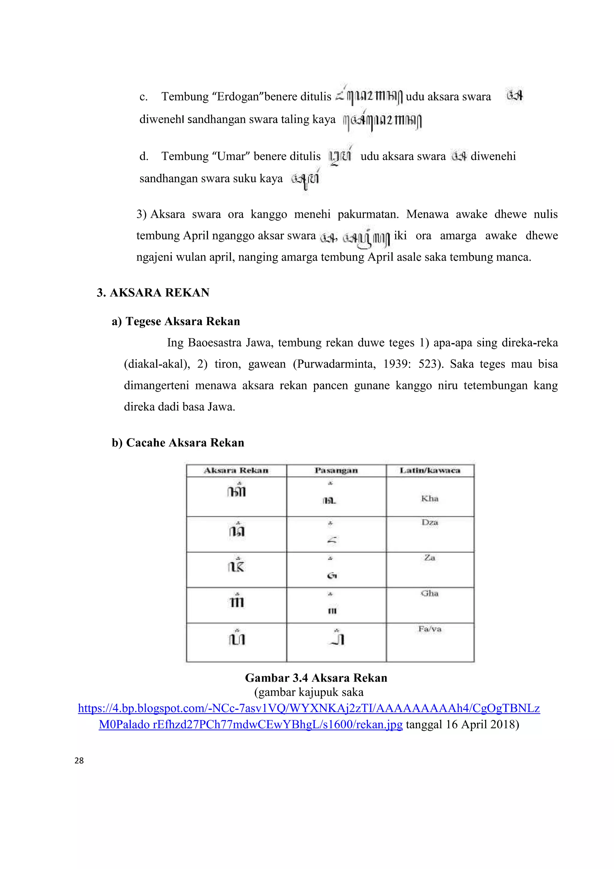 M3 kb 2 AKSARA MURDHA, AKSARA REKAN, LAN ANGKA JAWA | PDF