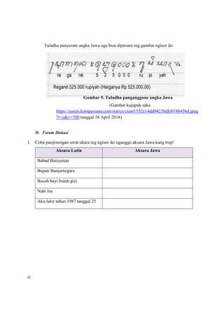 M3 kb 2 AKSARA MURDHA, AKSARA REKAN, LAN ANGKA JAWA | PDF