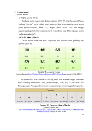 M3 kb 2 AKSARA MURDHA, AKSARA REKAN, LAN ANGKA JAWA | PDF