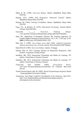 Teori Belajar Humanistik dan Penerapannya dalam Pembelajaran | PDF