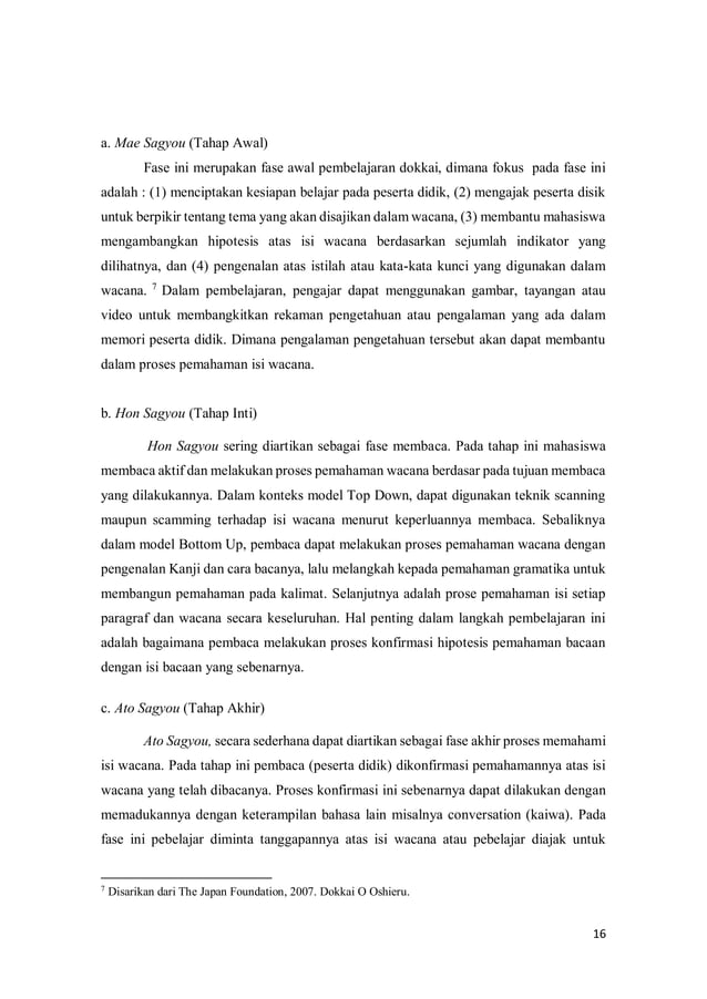 Materi M3KB4 - Pengajaran Dokkai, Kaiwa, dan Sakubun | PDF