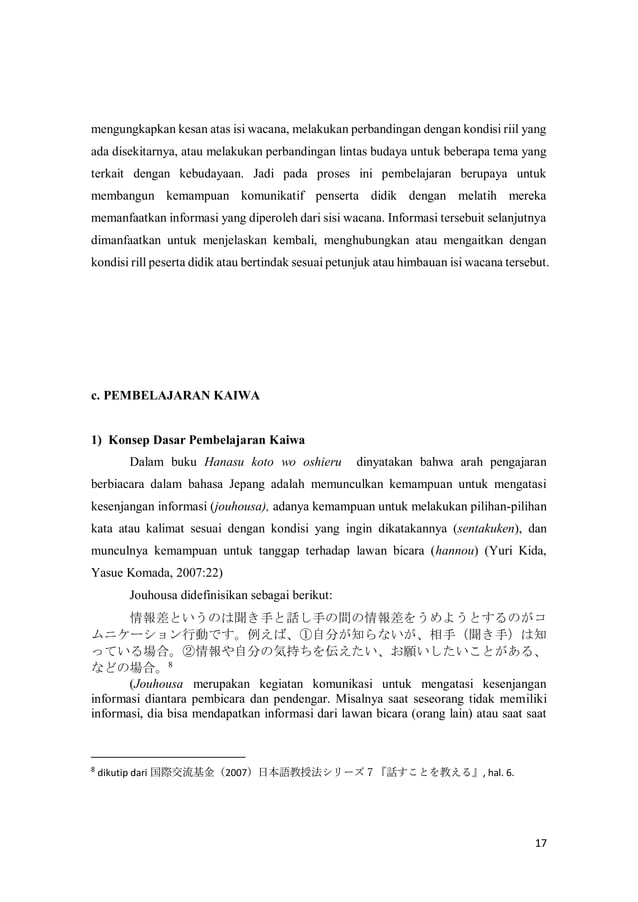 Materi M3KB4 - Pengajaran Dokkai, Kaiwa, dan Sakubun | PDF