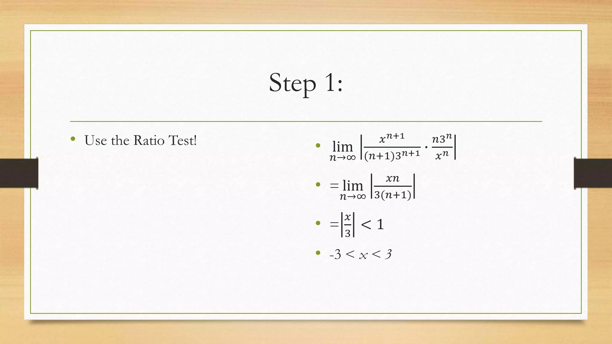 Interval of Convergence | PPTX