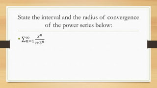 Interval of Convergence | PPTX