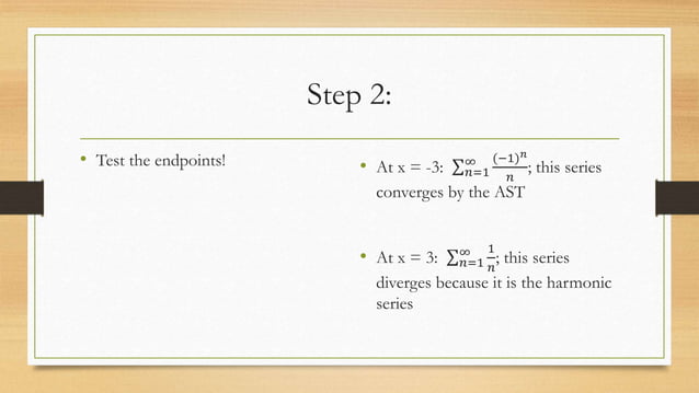 Interval of Convergence | PPT