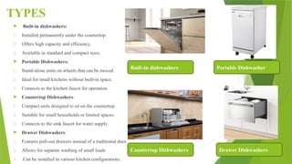 Electronic home appliances——-> dishwasher | PPTX