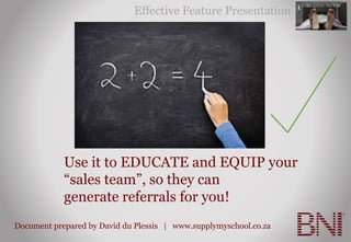 BNI Feature Presentation (10 minute presentation) | PPTX