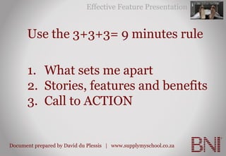 BNI Feature Presentation (10 minute presentation) | PPTX