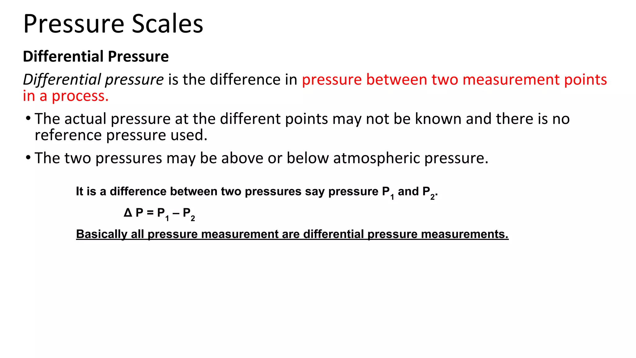 PRESSURE Measurement | PDF