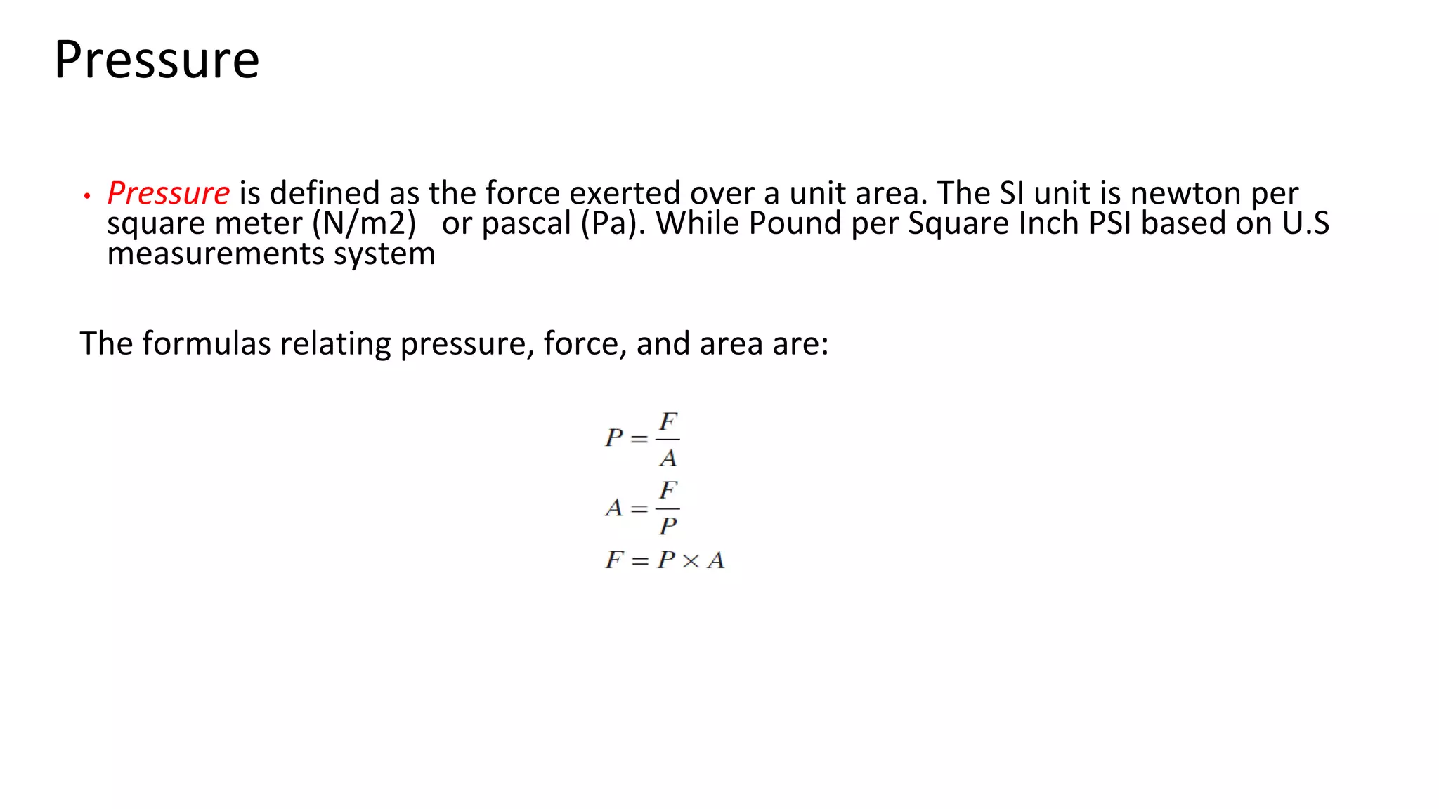 PRESSURE Measurement | PDF