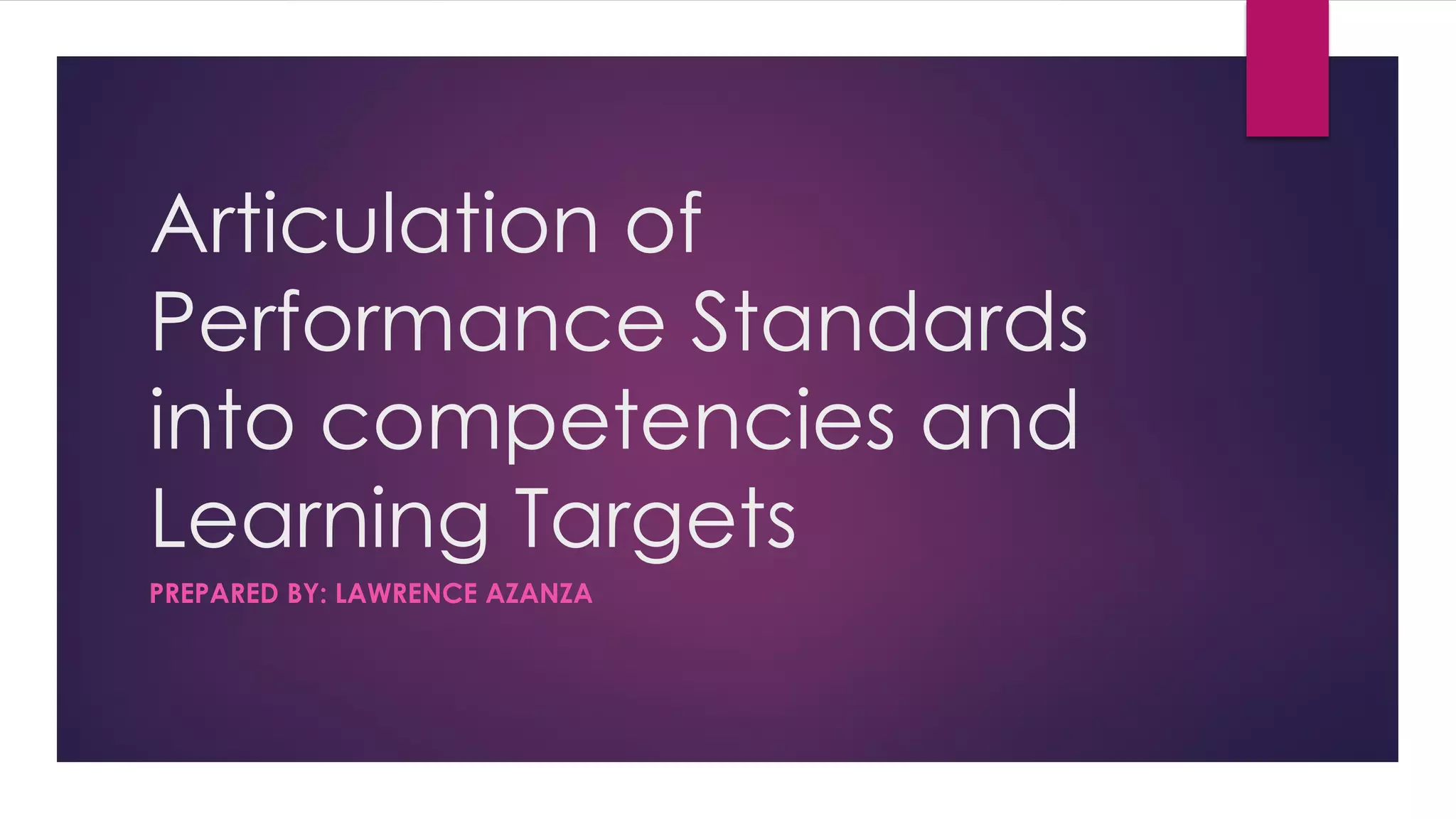 M3_Performance Standard, Competency and Learning Targets.pdf