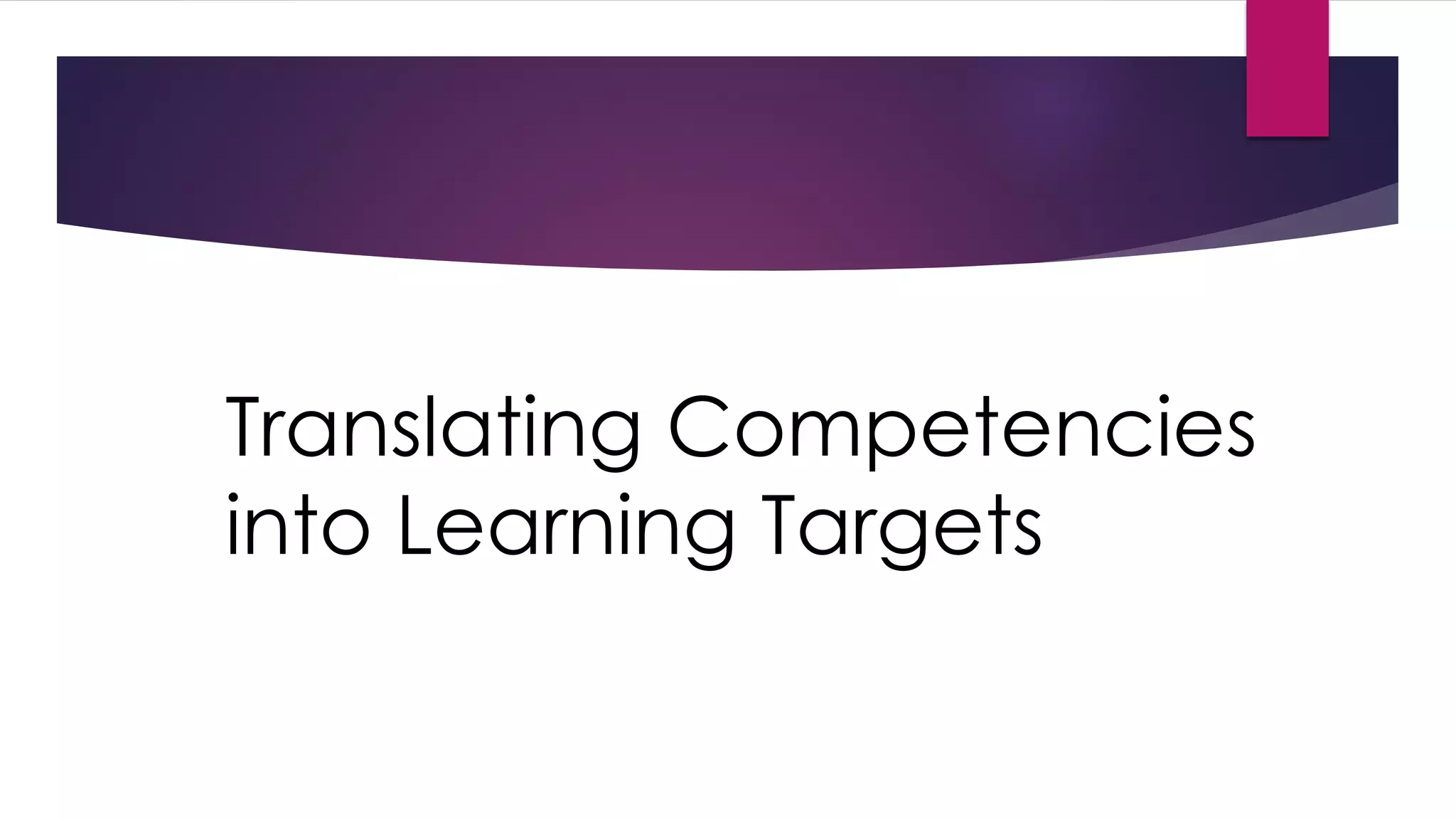 M3_Performance Standard, Competency and Learning Targets.pdf