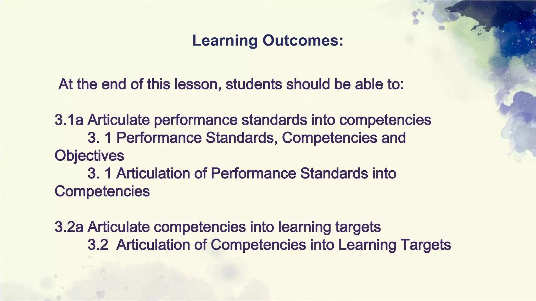 M3_Performance Standard, Competency and Learning Targets.pdf