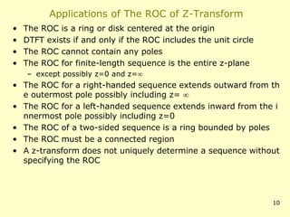 "Z" TRANSFORM TOPIC REVIEW | PPT