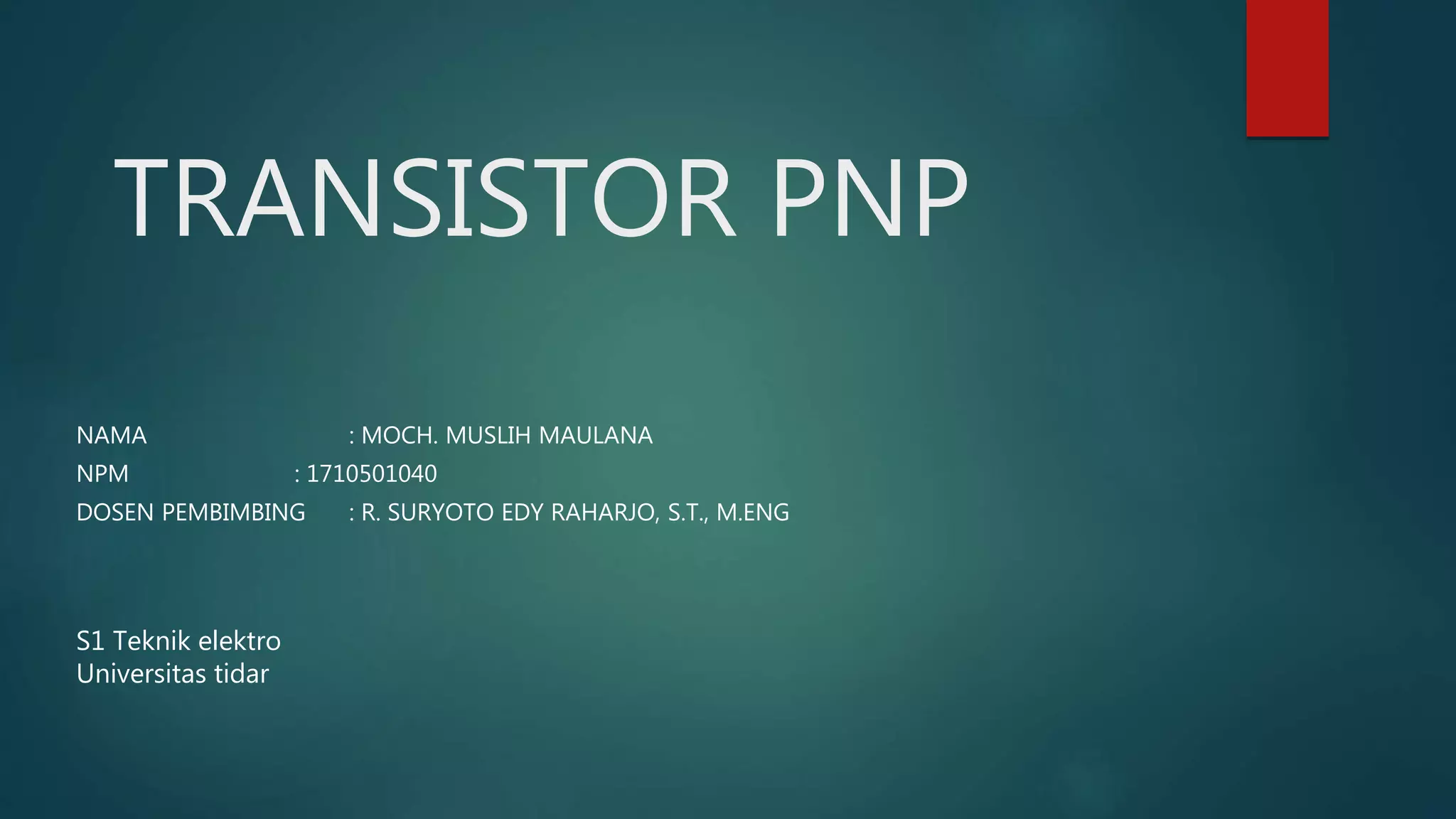 Transistor PNP | PPTX