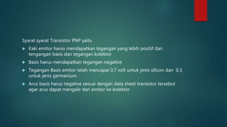 Transistor PNP | PPTX