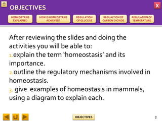 Biology M3 Homeostasis | PPTX