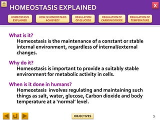Biology M3 Homeostasis | PPTX