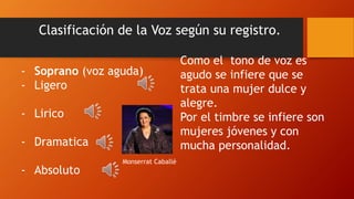 Clasificación de la voz | PPTX