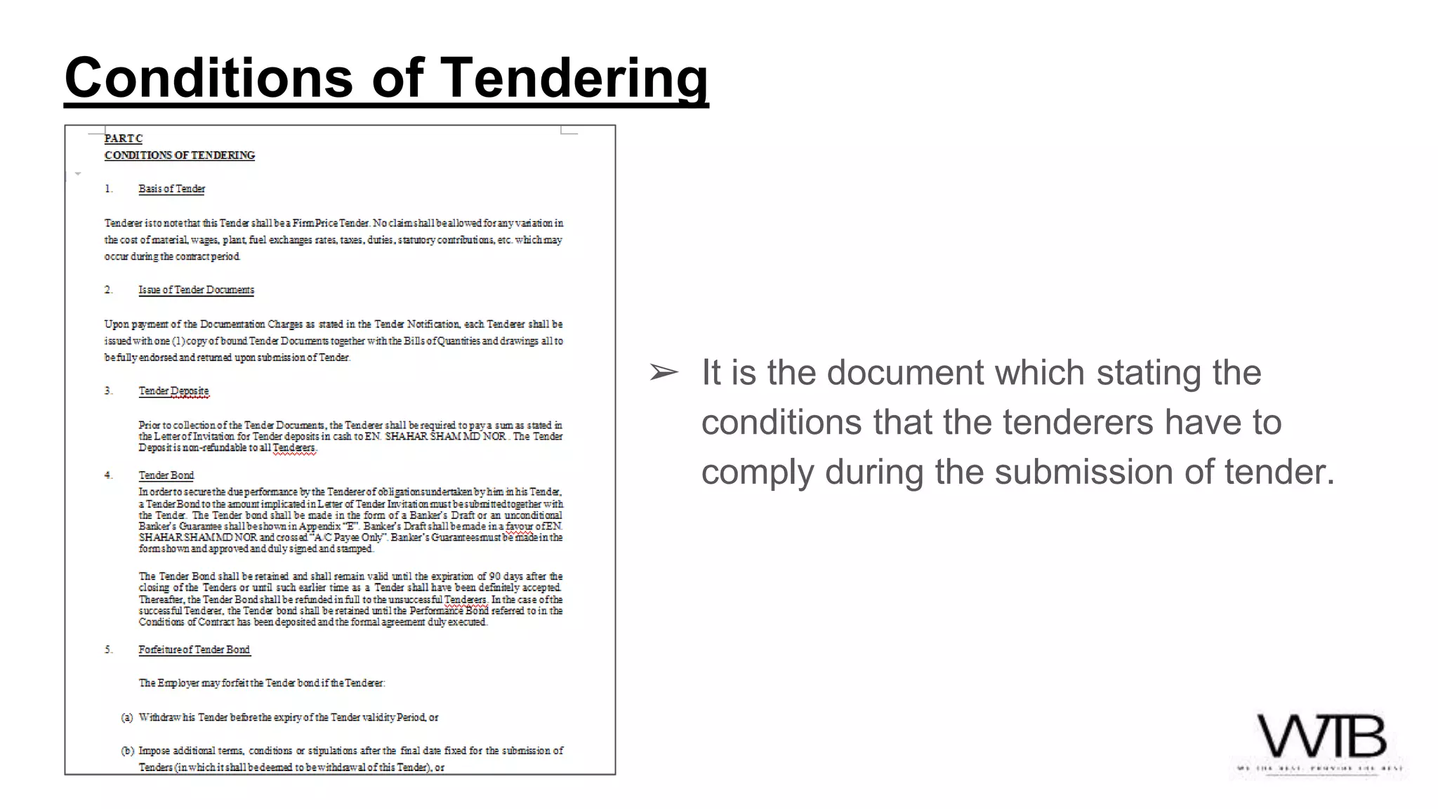 MEASUREMENT TENDER DOCUMENTATION | PPTX