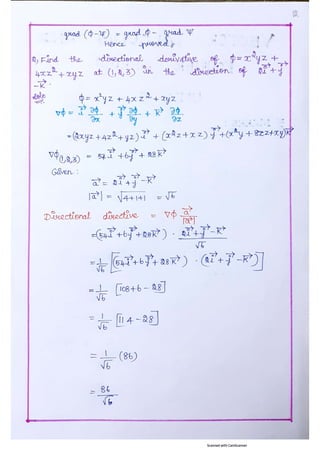 Vector calculus and Fourier Series | PDF