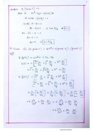 Vector calculus and Fourier Series | PDF