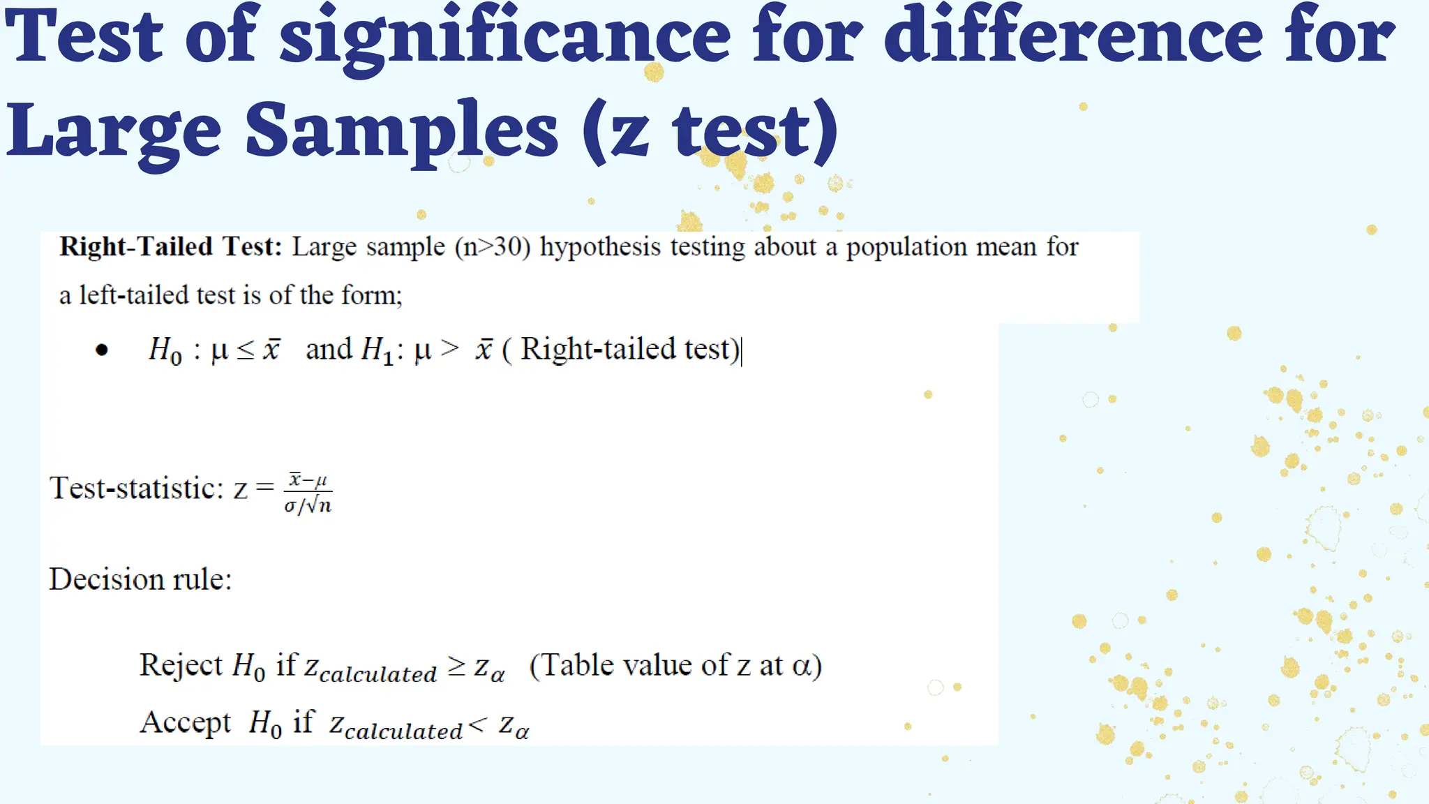 Test of Significance of Large Samples for Mean = µ.pptx