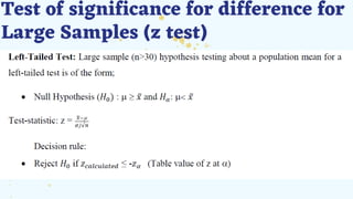 Test of Significance of Large Samples for Mean = µ.pptx