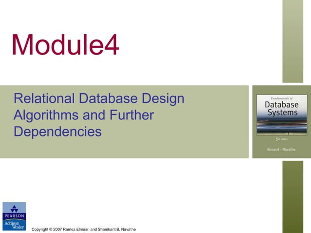 Module 4- Database Management System by Navathe | PPT | Databases | Computer Software and ...