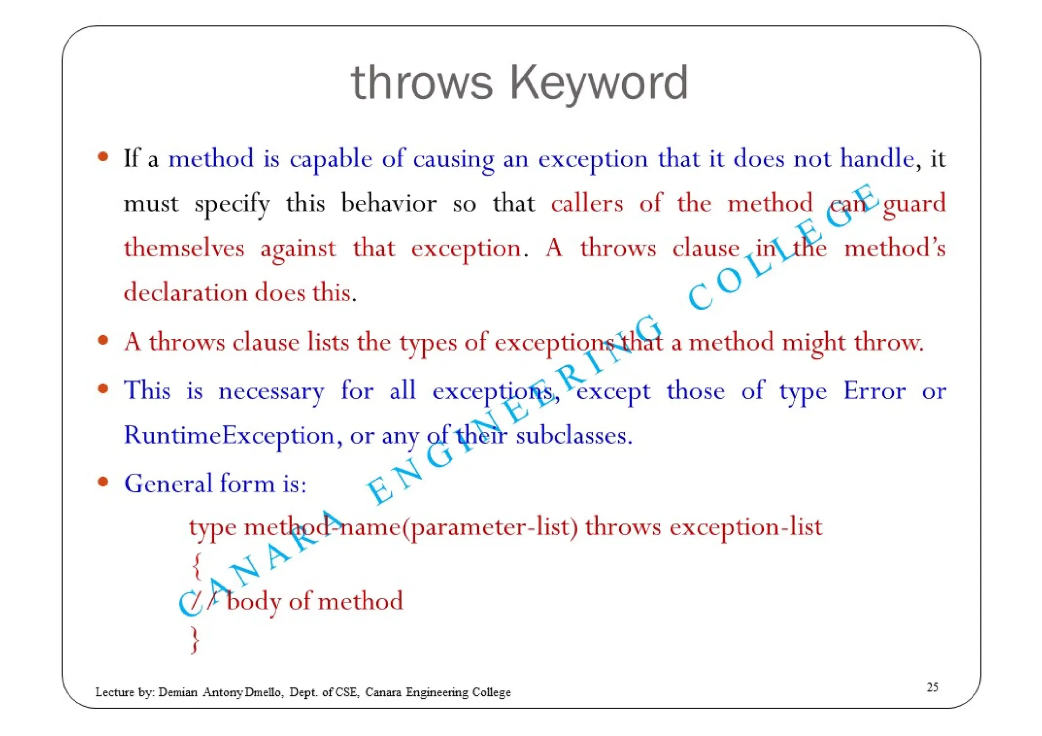 Exception Handling in JAVA | PDF