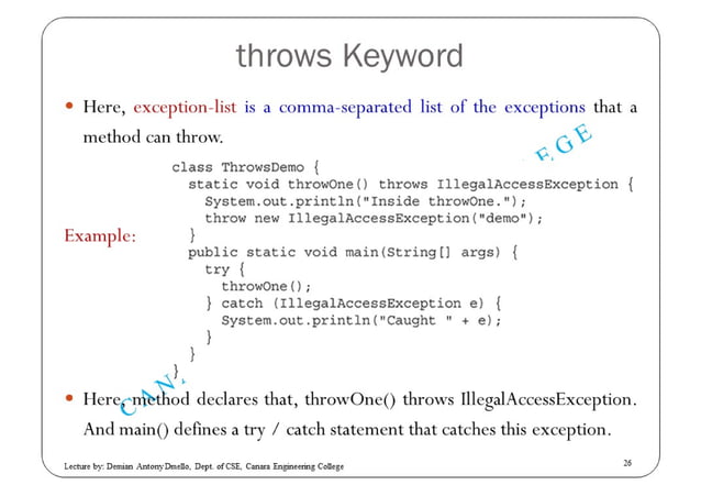 Exception Handling in JAVA | PDF | Programming Languages | Computing