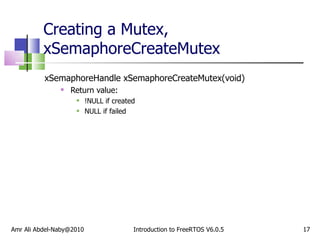 FreeRTOS Course - Semaphore/Mutex Management | PPT