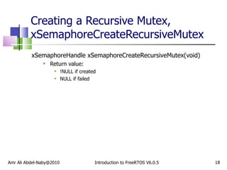 FreeRTOS Course - Semaphore/Mutex Management | PPT