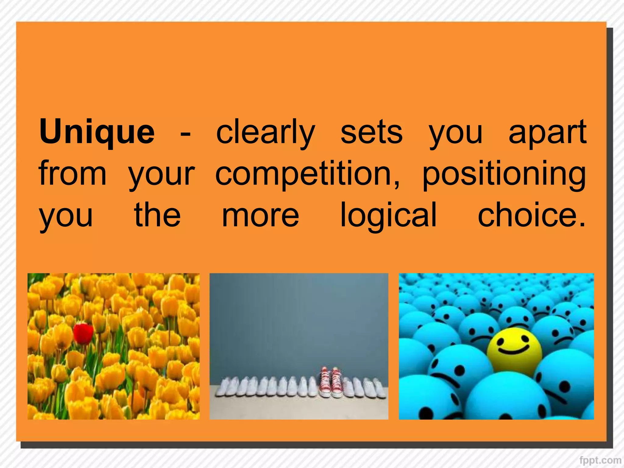 Unique selling proposition and value proposition | PPTX