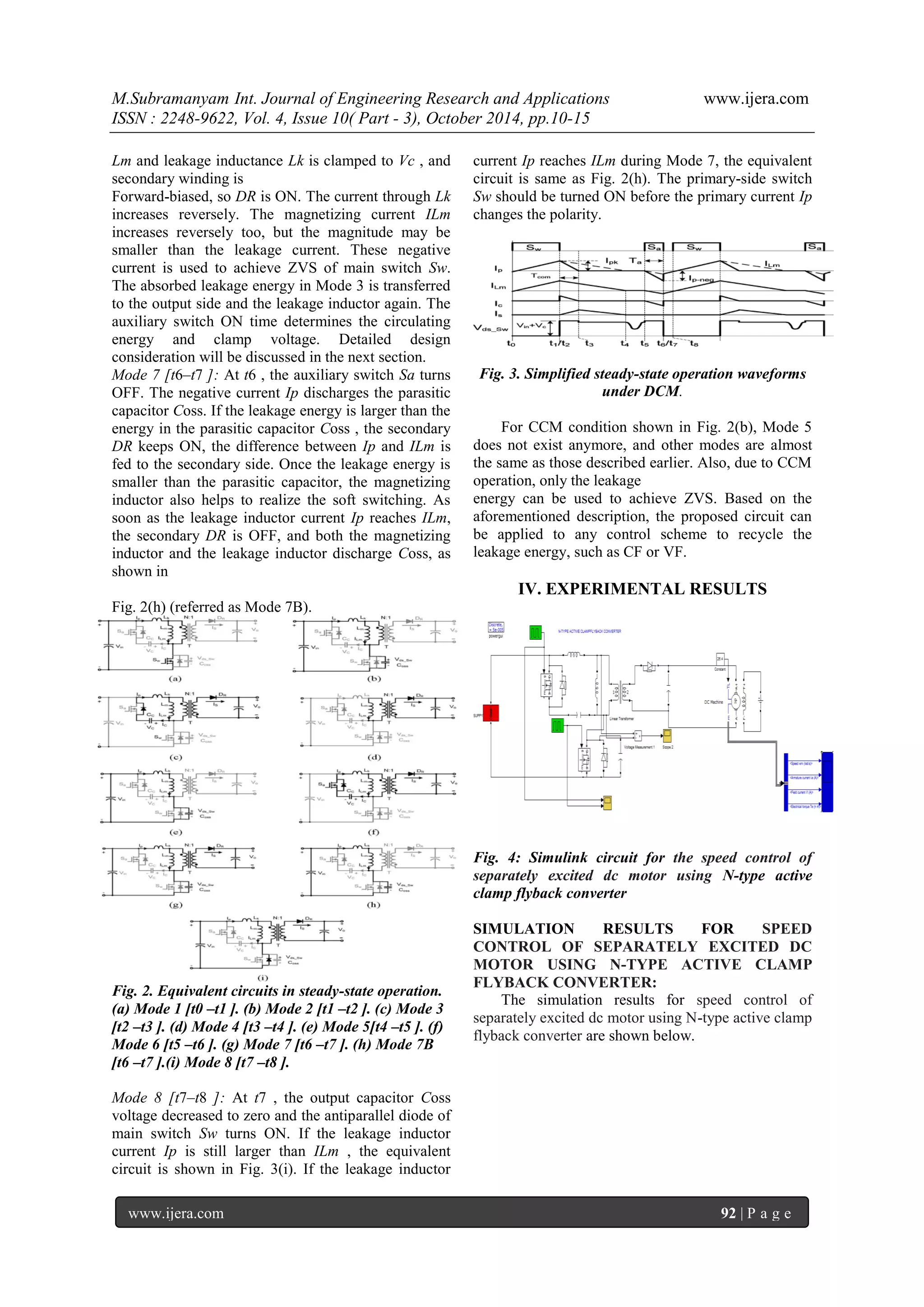 Speed Control Of Separately Excited Dc Motor Using A High Efficiency ...