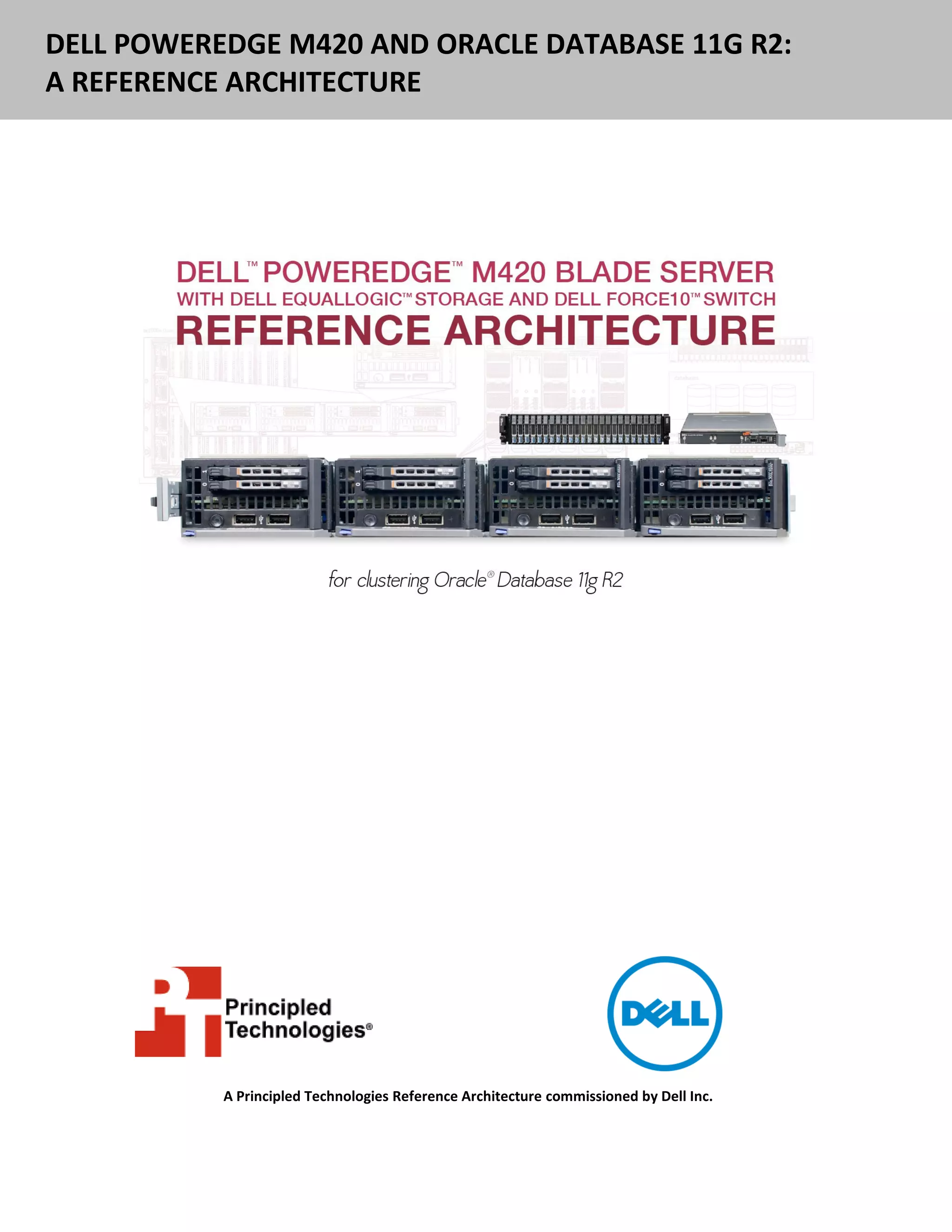 Dell PowerEdge M420 and Oracle Database 11g R2: A Reference Architecture | PDF | Operating ...