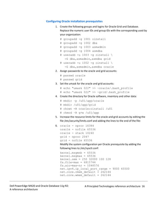 Dell PowerEdge M420 and Oracle Database 11g R2: A Reference ...