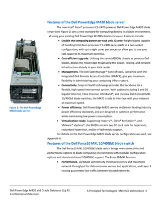 Dell PowerEdge M420 and Oracle Database 11g R2: A Reference Architecture | PDF | Operating ...